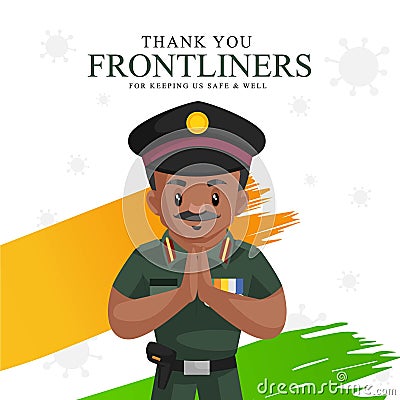 Thank You Frontliners Banner Design Vector Illustration | CartoonDealer ...