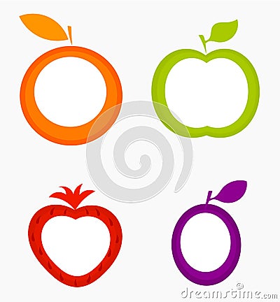 Gorgeous Shiny Fruit Icon Set Stock Vector - Illustration of berry ...