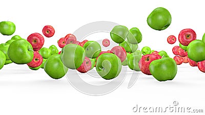 Fruit Mix, Animated Fruit Movement, 3D Animation Stock Video - Video of ...