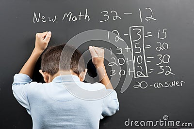 Frustrated At The New Math. Stock Photo - Image: 45963119