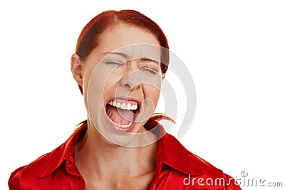 Frustrated Woman Screaming Loudly Stock Photos - Image: 20863843