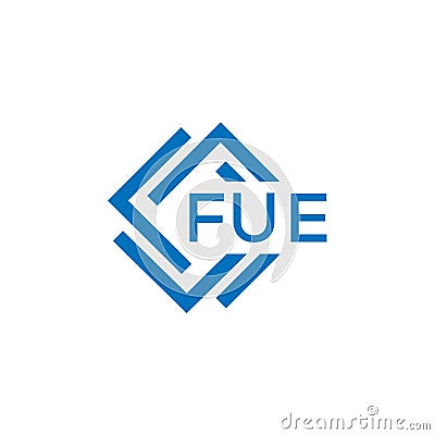 FUE Letter Logo Design On White Background. FUE Creative Circle Letter ...