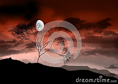 The Full Bright Moon. Stock Photos - Image: 3330413
