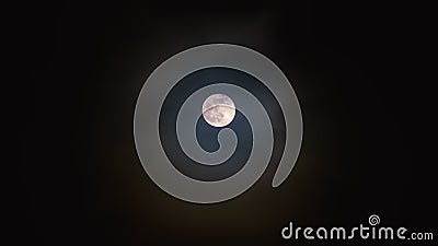 Full Bright Moon with Fast Moving Clouds in Front of it. Stock Video ...