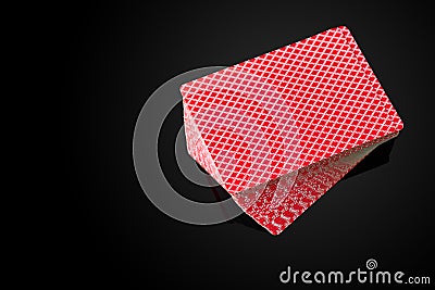 Full Deck Of Playing Cards On Dark Reflective Background Royalty-Free ...