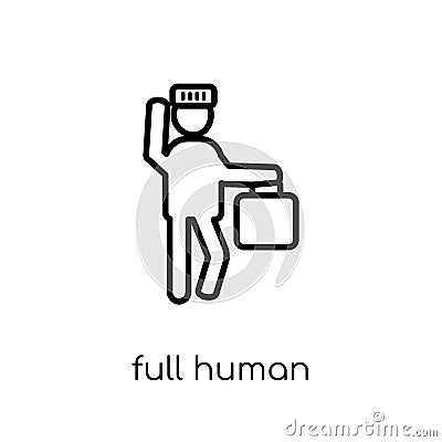 Full Human Icon. Trendy Modern Flat Linear Vector Full Human Icon On ...