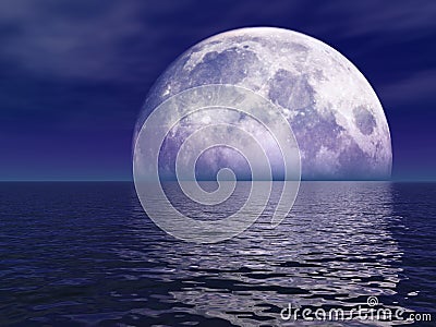 Full Moon Over Water Stock Photos - Image: 1766603