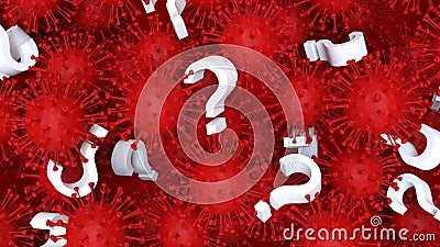 Full Of Viruses Background With Question Marks Stock Image ...