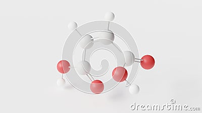 Fumaric Acid Molecule 3d, Molecular Structure, Ball And Stick Model ...