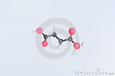 Fumaric Acid Molecule, Scientific Molecular Model, Looping 3d Animation ...