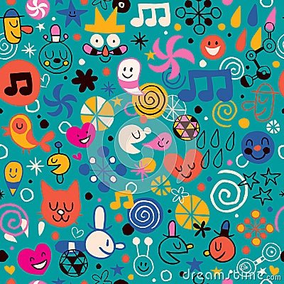 Fun Cartoon Pattern Stock Images - Image: 27385024