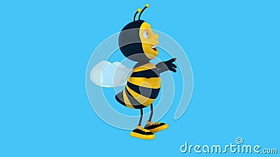 Fun 3D cartoon bee dancing stock footage. Video of party - 274828428