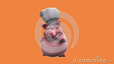 Fun 3D cartoon pig dancing stock video. Video of dancing - 275167581