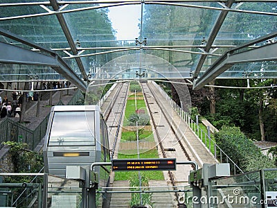 Funicular In Montmartre Paris Editorial Image - Image: 18523110