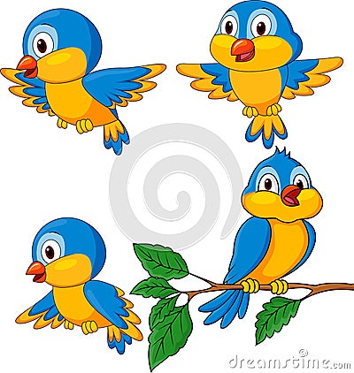 Funny Bird Cartoon Set Royalty Free Stock Images - Image: 29185309