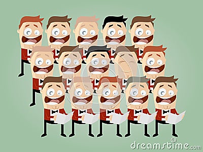 Funny Cartoon Choir Royalty Free Stock Images - Image: 32003399