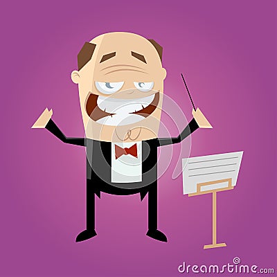 Funny Cartoon Conductor Stock Image - Image: 30920381
