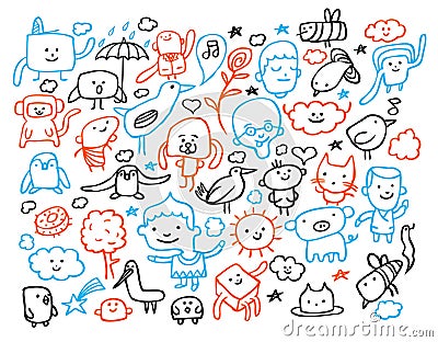 Funny Doodles Royalty Free Stock Images - Image: 14674909