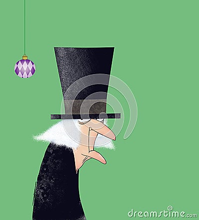 Funny Ink Drawing Of Scrooge Royalty-Free Stock Image | CartoonDealer ...
