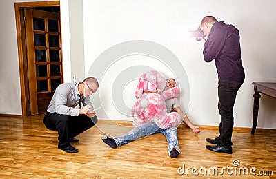 Funny Murder Scene Royalty-Free Stock Photography | CartoonDealer.com ...
