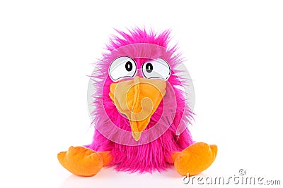 Funny Pink Bird Puppet Royalty Free Stock Photos - Image: 21521388