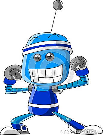 Smile robot mascot stock illustration. Illustration of green - 131270082