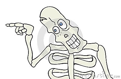 Funny Skeleton Vector Illustration | CartoonDealer.com #39980578