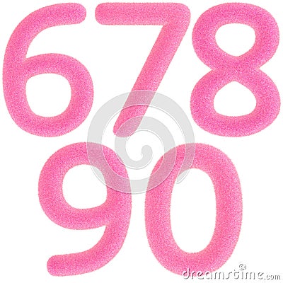 Furry Pink Numbers Royalty Free Stock Image - Image: 7336206