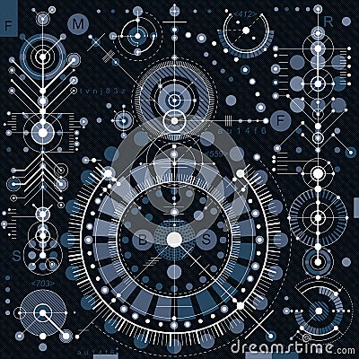 Future Technology Vector Drawing, Industrial Wallpaper. Graphic Stock ...