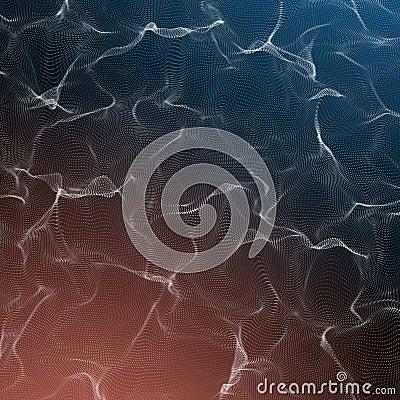 Futuristic Abstract Background. 3d Render Illustration. Warp Surface ...