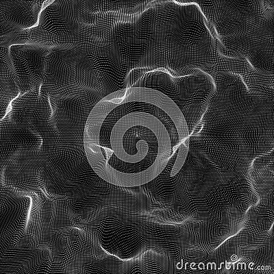 Futuristic Abstract Background. 3d Render Illustration. Warp Surface ...