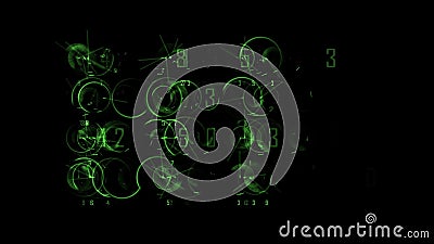 Futuristic Animation Background with Numbers. Stock Video - Video of ...