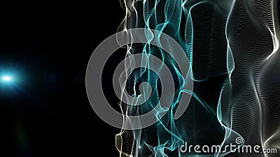 Futuristic Animation with Moving Wave Object and Lights, Loop HD 1080p ...