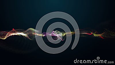 Futuristic Animation with Particle Wave Object in Slow Motion, 4096x2304 Loop 4K Stock Video ...