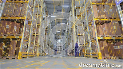 Futuristic Concept of a Modern Warehouse. Visualization of a Modern ...