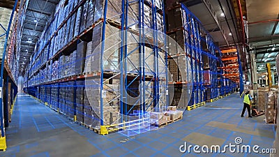Futuristic Concept of a Modern Warehouse. Visualization of a Modern ...