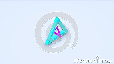 Futuristic 3D Render of Triangle Inside of Triangle Shapes in Isometric ...