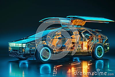 A Futuristic Depiction Of A Family Car With Modular Battery Systems ...