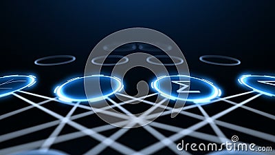 Futuristic Diagram Showing Computer Neural Network Working Stock ...