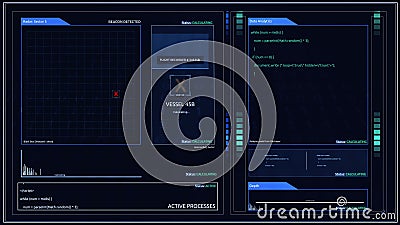 Futuristic Digital Flight Recorder Black Box Computer Screen or ...