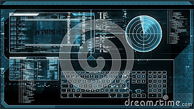 Futuristic Digital Interface Screen Stock Video - Video of graphic ...