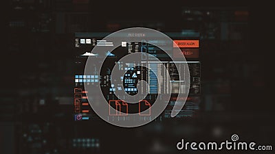 Digital Display Interface. Technology Graph, Futuristic Computer ...