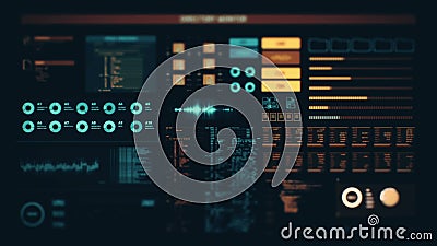 Futuristic Digital Interface Screen Stock Video - Video of graphic ...