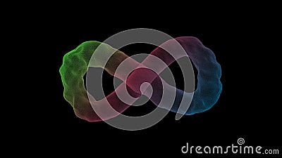 Futuristic Infinity Symbol Waving. Icon Form of Infinite Rotating ...