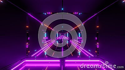 Futuristic Light Stroke Sci Fi Tunnel 3d Illustration Motion Background Club Visuals Vj Loop ...