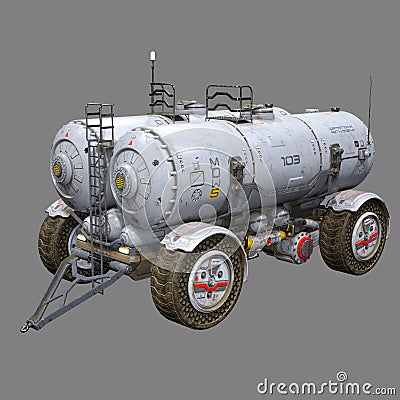 Futuristic Mobile Oil Tanker On Wheels Royalty-Free Stock Image ...