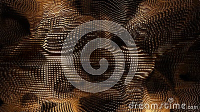 Futuristic Moving Particle Wavy Background. Design. Dotted Pattern with ...