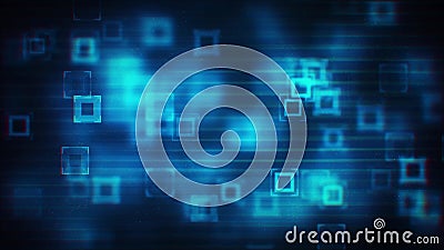 Futuristic Optical Vignette Blue Shine Blurry Focus Hud Square Elements ...