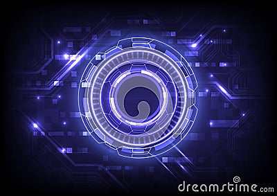 Futuristic Sci-Fi Glowing HUD User. Particle Of Data Engineer. Digital ...