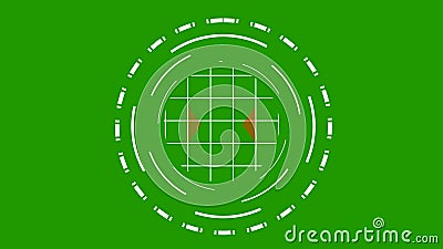 Futuristic Science Fiction Lock on Sniper Target HUD on a Green Screen ...